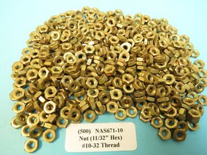 (500) #10-32 Nuts with 11/32” Hex Aircraft Aerospace Standards p/n ...