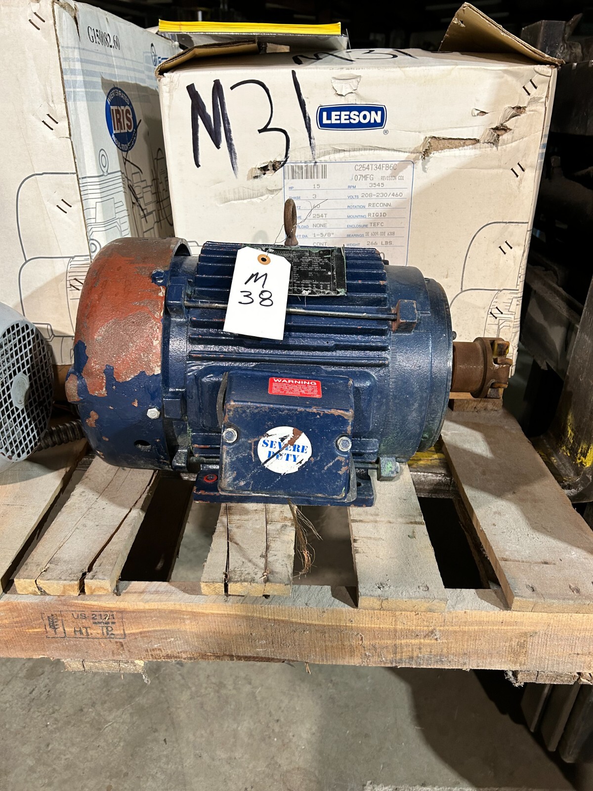 Marathon 7.5HP Motor, 1770 RPM, 3PH, 230/460V,213T Frame (#38) | eBay