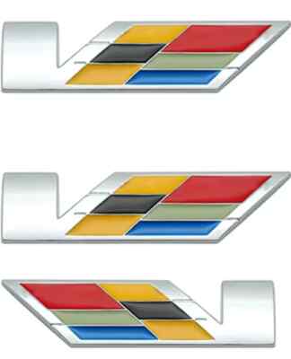 For Cadillac V CTS SRX STS Left Right Rear Emblem Rear Fender Badge ...