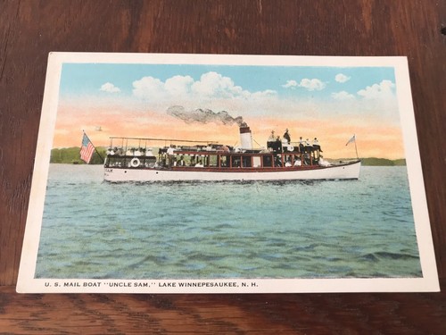 US Mail Boat Uncle Sam Lake Winnepesaukee New Hampshire NH Postcard | eBay