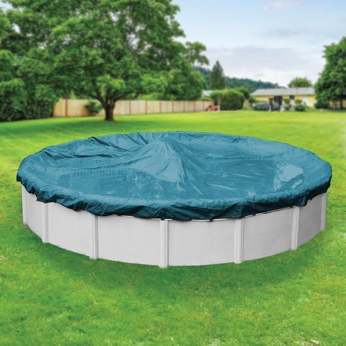 Robelle 5824-4ROB 12-Year Winter Round Above-Ground Pool Cover, 24-ft ...