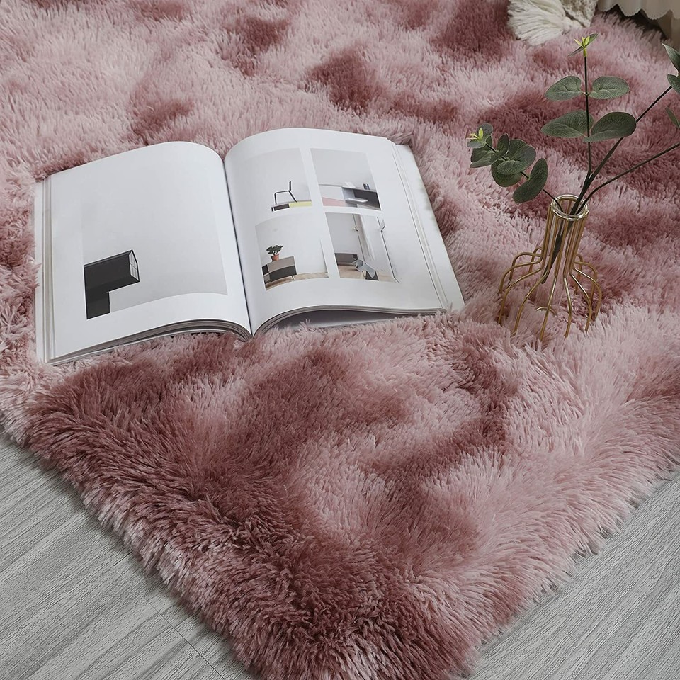 Fluffy Rugs Rug Carpet Large Shaggy Super Soft Mat Living Room Bedroom ...