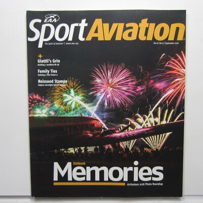 EAA Sport Aviation Magazine Vol 67 No 9 Sep 2018 RV, Pitts Model 12 ...