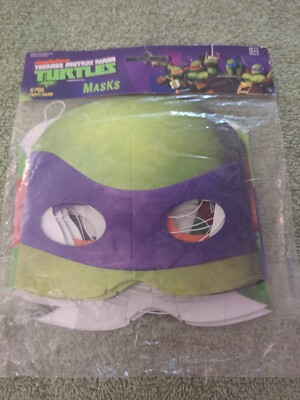 Teenage Mutant Ninja Turtles Masks (8 Count) TMNT Birthday Party ...