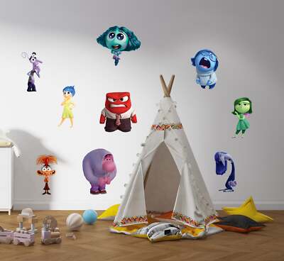 Inside Out 9 Characters Set Wall Sticker Decal Kids Decor Art Kids ...