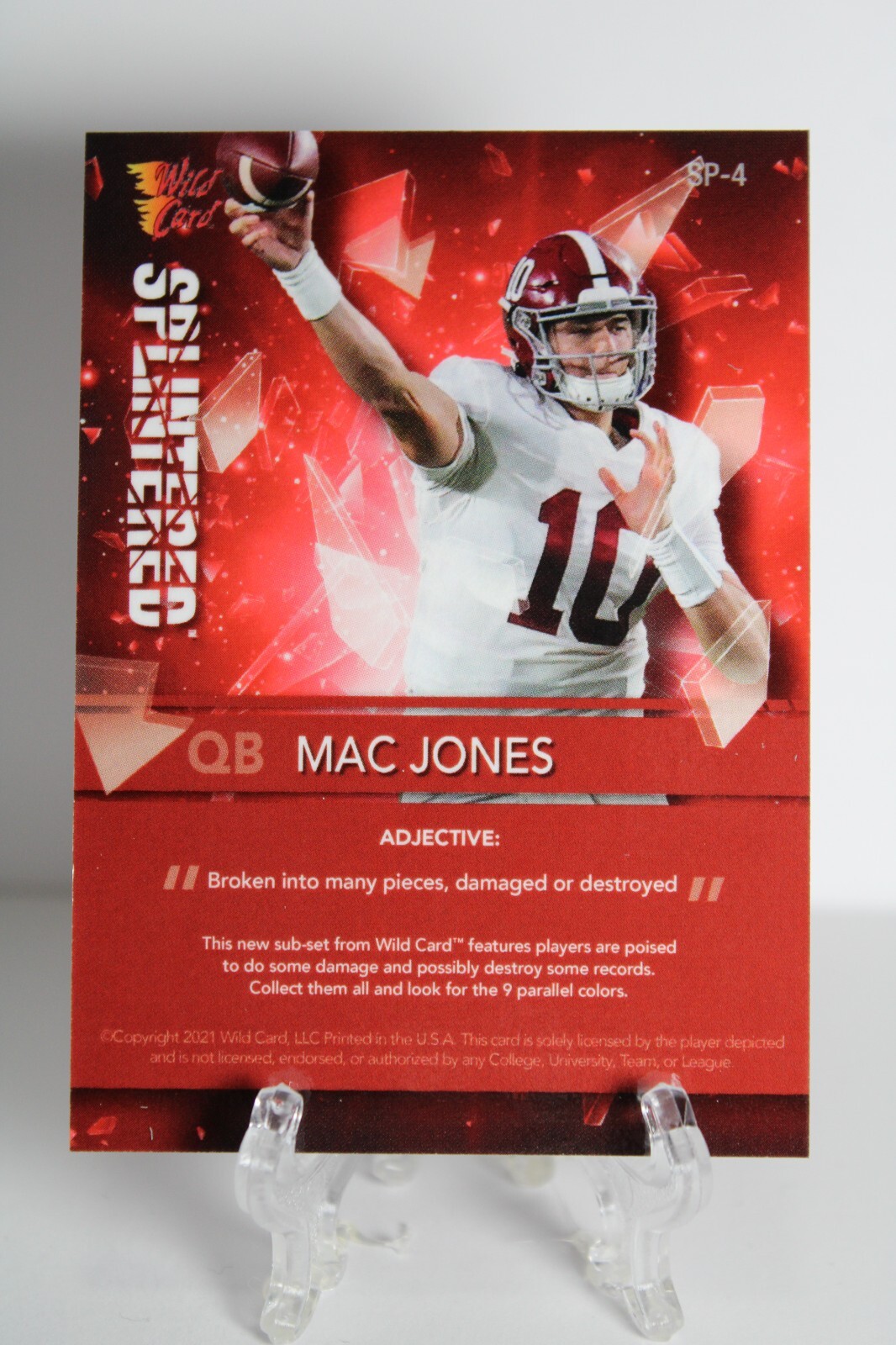 2021 Wild card Alumination Mac Jones Splintered Red (Free SDS) | eBay