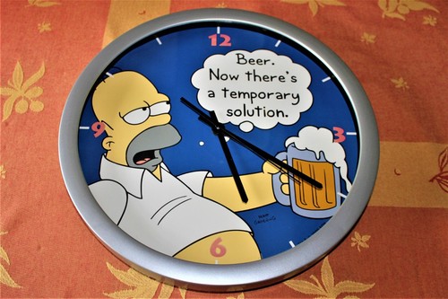 Pendule HOMER SIMPSON Beer.Now there s a temporary solution | eBay