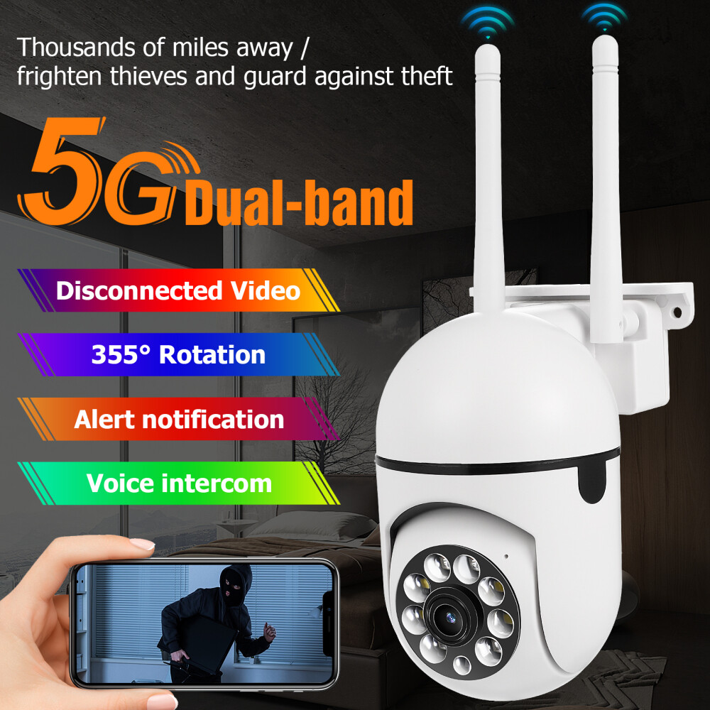 HD 1080P 5G Wireless Security Camera System Outdoor Home Wifi Night ...