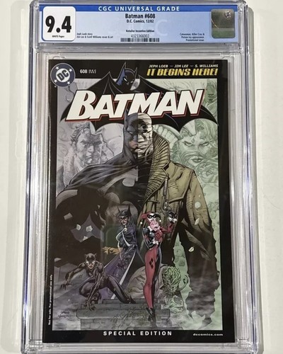 Batman #608 - D.C. Comics 2002 CGC 9.4 WP - Retailer Incentive Variant ...