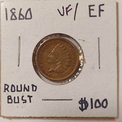1860 Indian Cent Rounded Bust 0705-3 | eBay