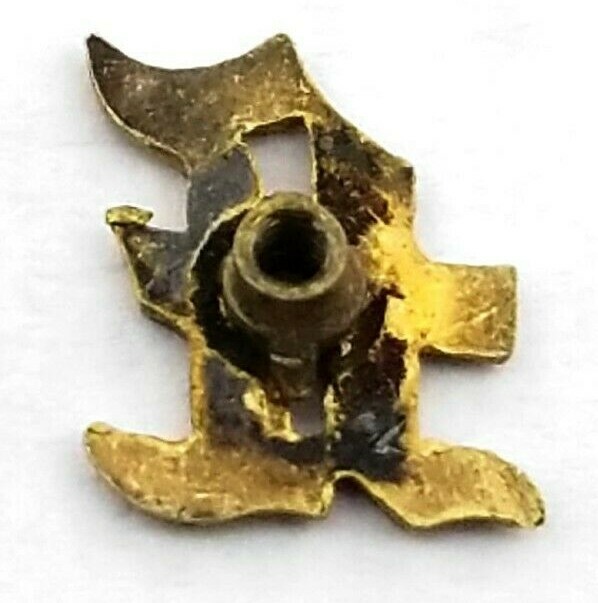 Antique 10k Yellow Gold Stone Insert Initial Old English "F" 7.5 mm x 6 ...