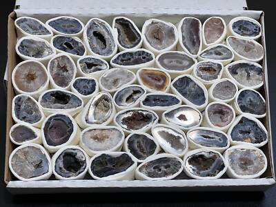 Oco Geode Cut Crystals (Avg 3.5 LBs) Box Flat Bulk Wholesale Lot Rough ...