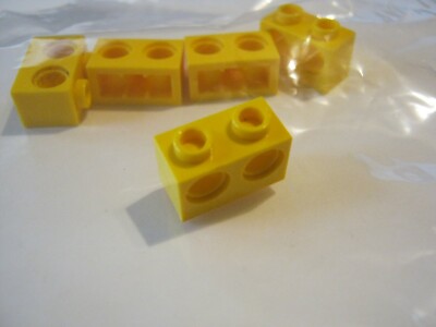 Lego Lot Of 5 Yellow 1x2 Bricks, Two Round Axle Holes, 32000 (028-262 ...