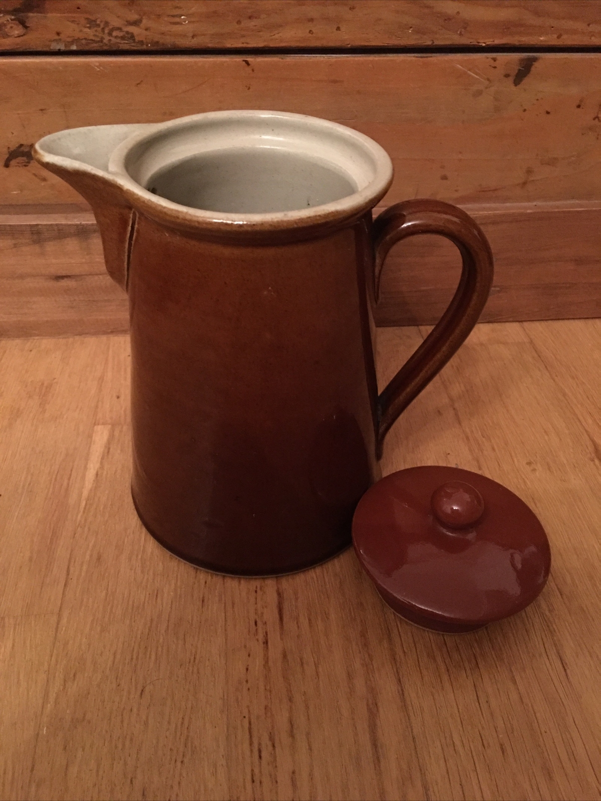 Brown Glazed Denby Bourne Coffee Pot Vintage | eBay UK