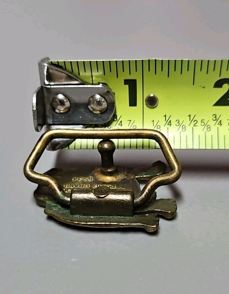 Vintage 1984 Baron Belt Buckle Bulldog 1.5" Tall Brass Animal 80s 5S34 ...