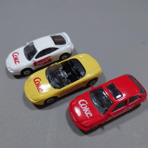 EDOCAR 1/64 scale Coca-Cola miniature cars (3 cars): Toyota Celica ...