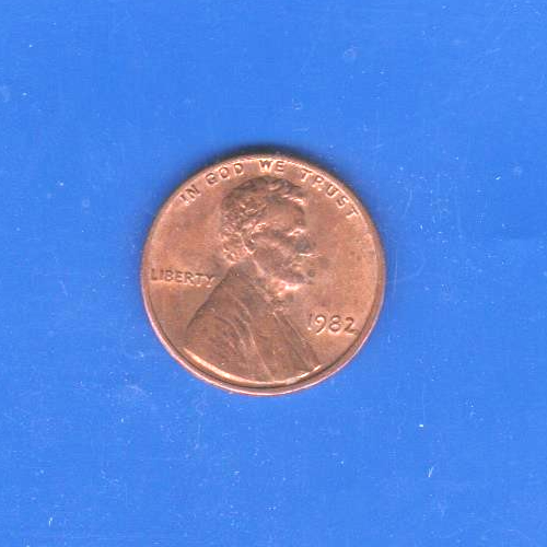 1982 LINCOLN MEMMORIAL PENNY UNITED STATES 1 CENT FINE NO MINT MARK BU ...