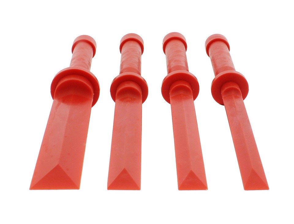 4 PC NON MARRING MARKING PLASTIC HAND CHISEL SCRAPER AUTO BODY GLASS ...