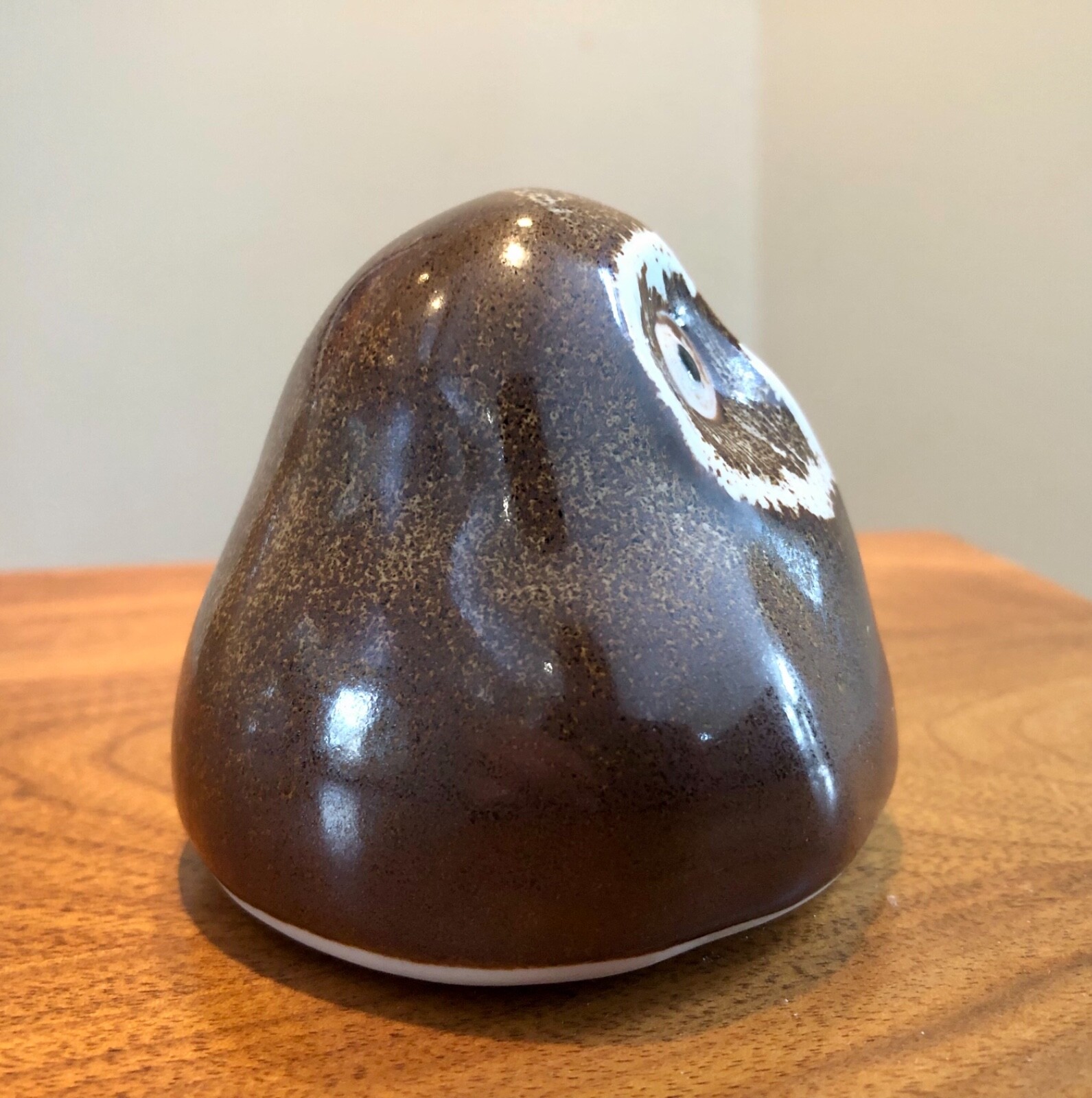 Pigeon River Pottery Brown Drip Glaze Owl Sculpture 2006 Signed T ...