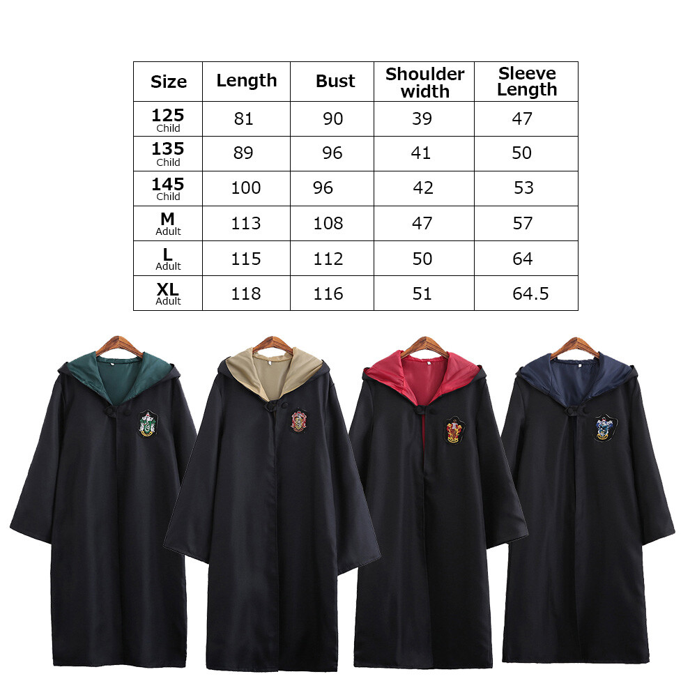 Harry Potter Costume Cosplay Vest Robe Gryffindor Ravenclaw Hufflepuff ...