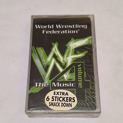 WWF The Music Vol 4 original indonesia Tapes NEW + 6 sticker smack down ...