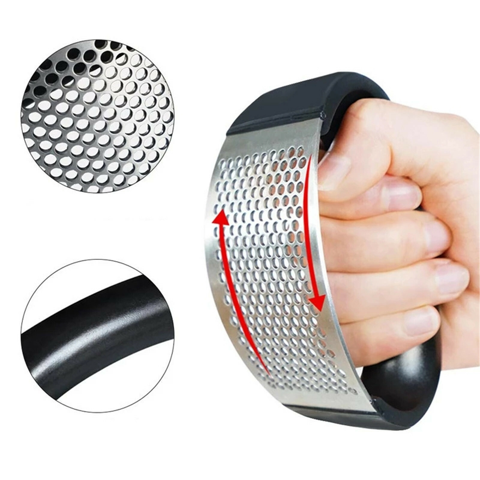 Stainless Steel Garlic Press Crusher Rocker Rocking Mincer Squeezer ...