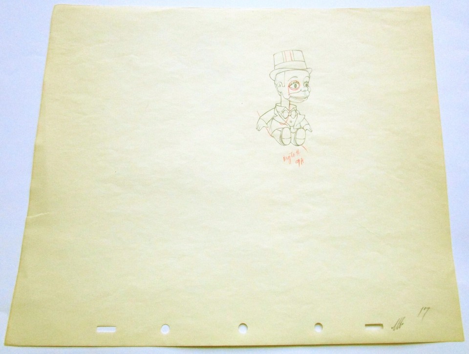 1938 CHARLIE McCARTHY ventriloquist Walt Disney ORIGINAL PRODUCTION cel ...