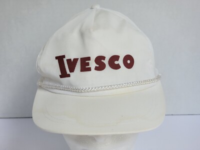 Vintage IVESCO White Meshback Snapback Rope Hat | eBay