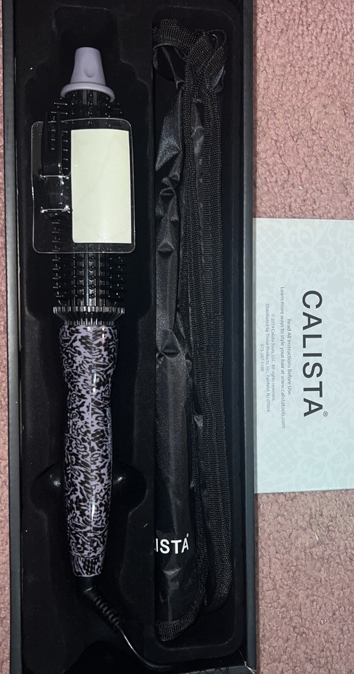 Calista Perfecter Pro Plus Hair Styler Heated Round Brush Curling Iron ...