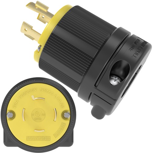 MALE L14-20P 220 POWER CORD END 4-PRONG TWIST LOCK GENERATOR PLUG 20A ...