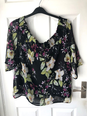Ladies pretty gypsy style top size 20 lined good condition | eBay UK