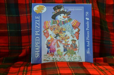 Snowy Friends 750 piece Bits & Pieces snowman Christmas shaped puzzle ...