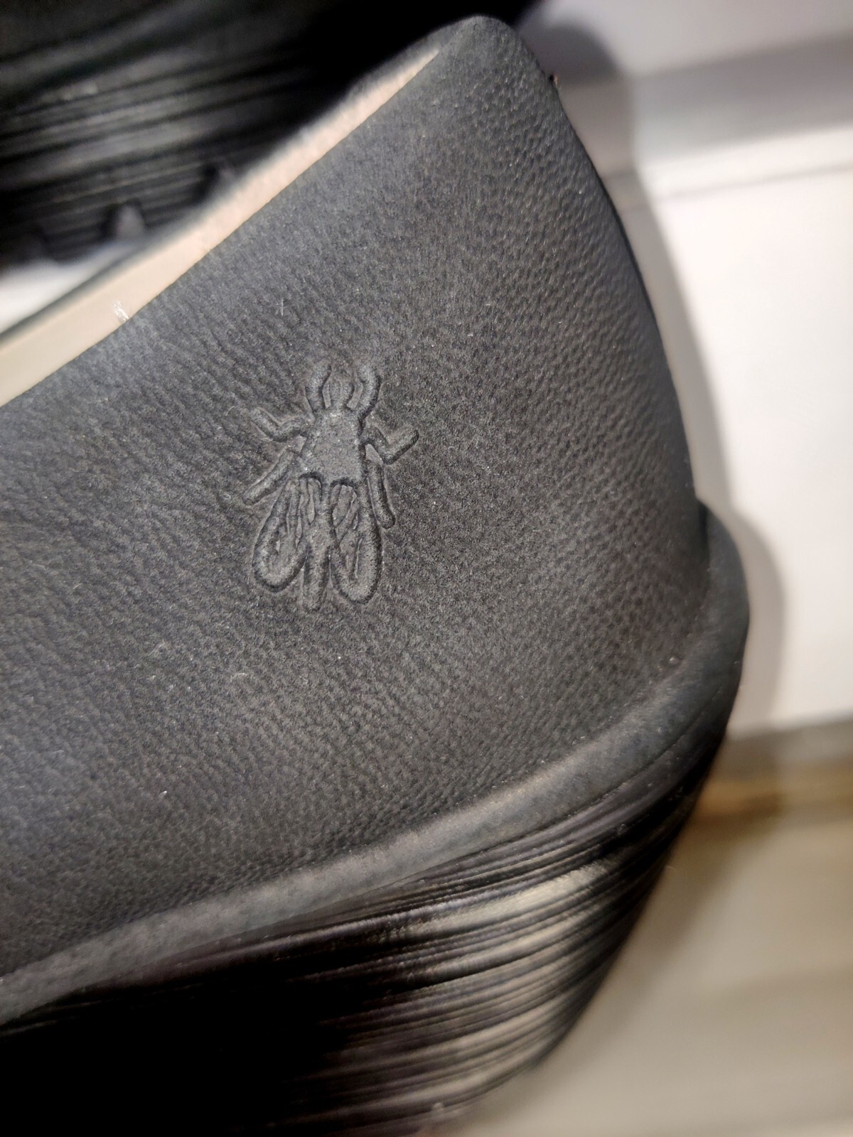 Fly London YAZ Ballerina Wedge Black Leather Slip On … - Gem