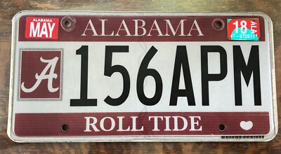 University of Alabama Roll Tide Expired Alabama License Plate | eBay
