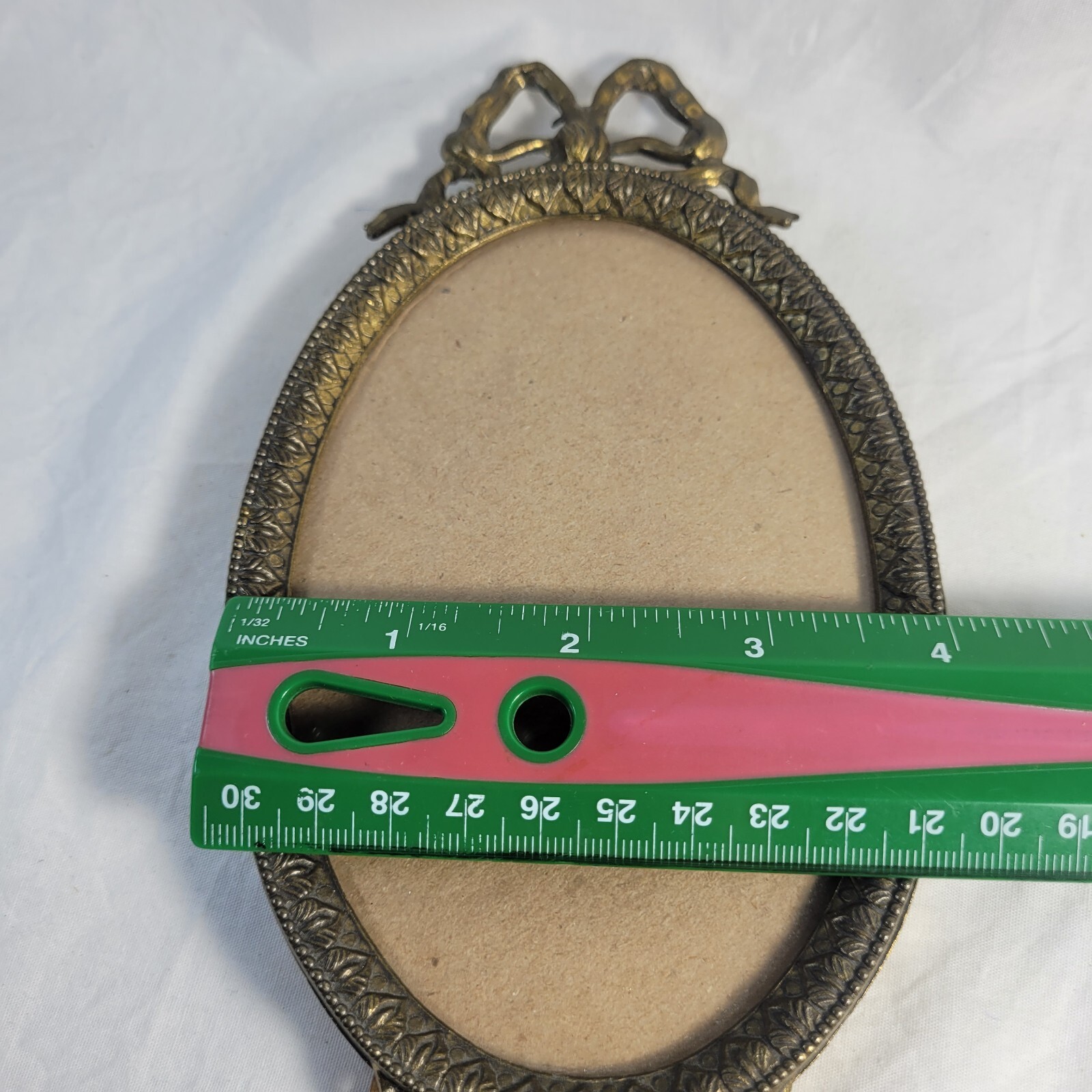 Vintage Ornate Oval Brass Wall Picture Frame With Glass Made In Italy Vintage Ornate Oval Brass Wall Picture Frame With Glass Made In Italy