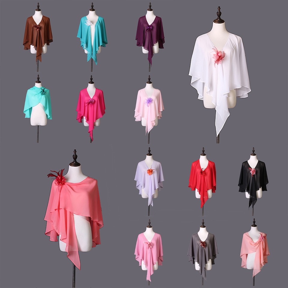 U-Form Stola Schal Tücher Stolen Hochzeit Freizeit Party chiffon Trends ...