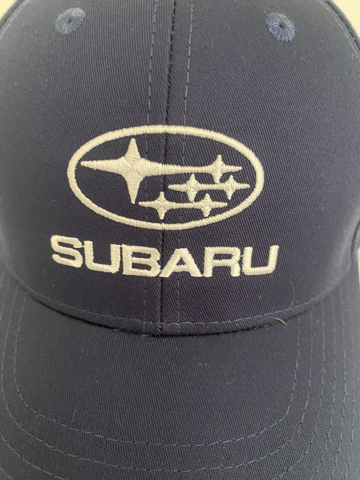 Subaru Baseball Cap Dad Hat Dark Navy Blue with White Logo Adjustable ...