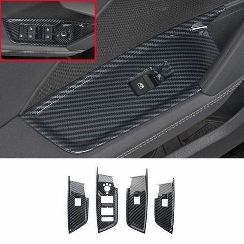Carbon Fiber Window Lift Panel Switch Cover Trim 4X For Audi A3 S3 RS3 ...