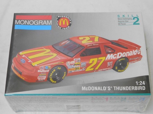 1/24 Monogram #27 McDonalds Ford Thunderbird NASCAR Race Car Plastic ...