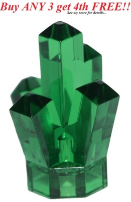 ☀️NEW LEGO TRANS GREEN 5 Point pt Crystal Cave translucent Rock Gem ...