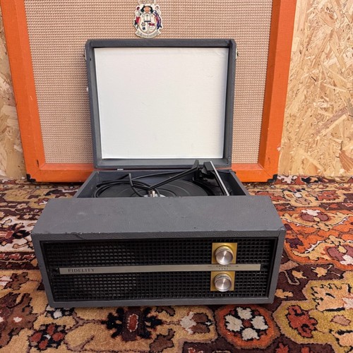 Vintage 1970s Fidelity BSR Grey Portable Record Player Turntable | eBay UK