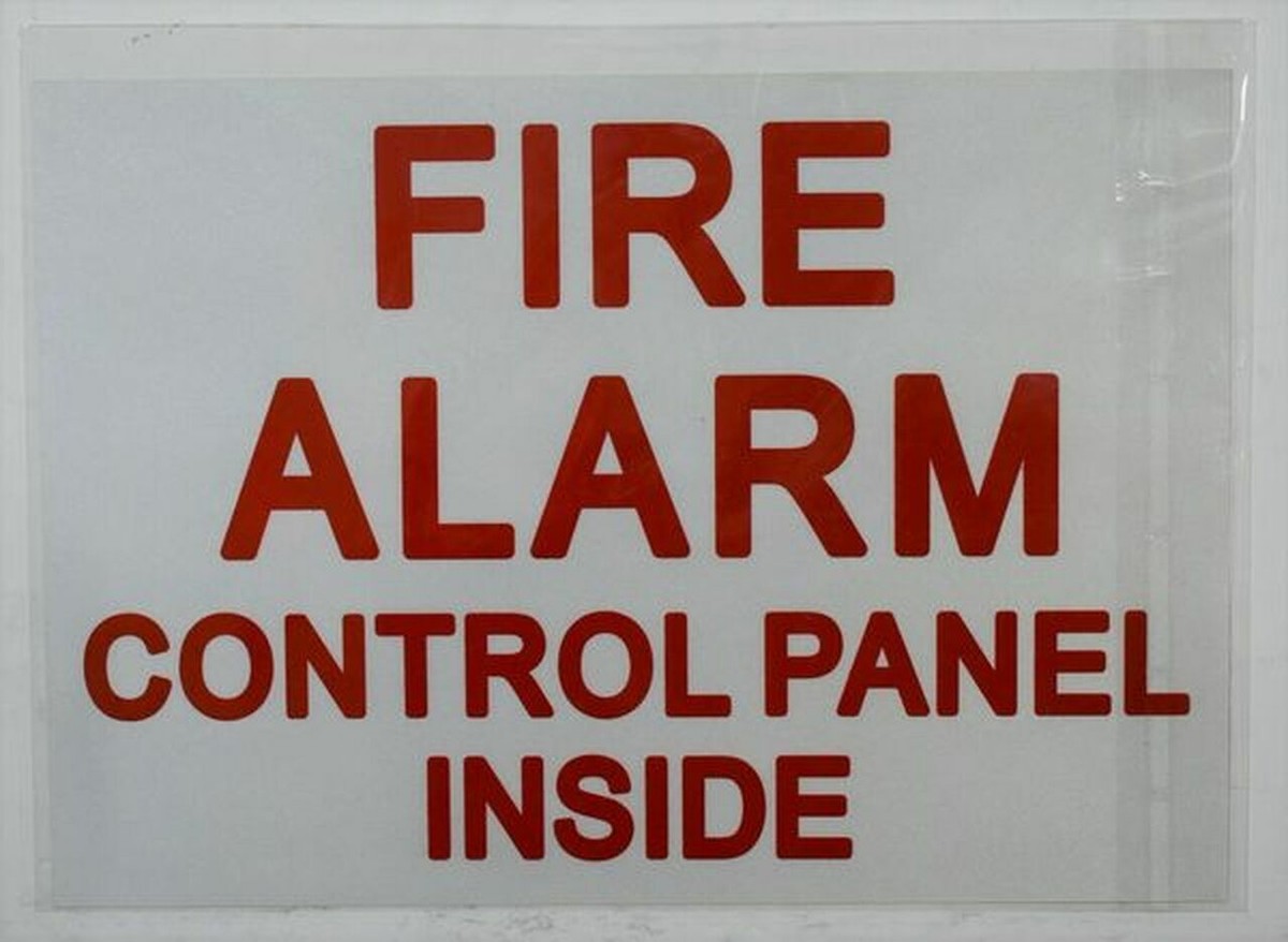 Fire Alarm Control Panel Inside Sticker