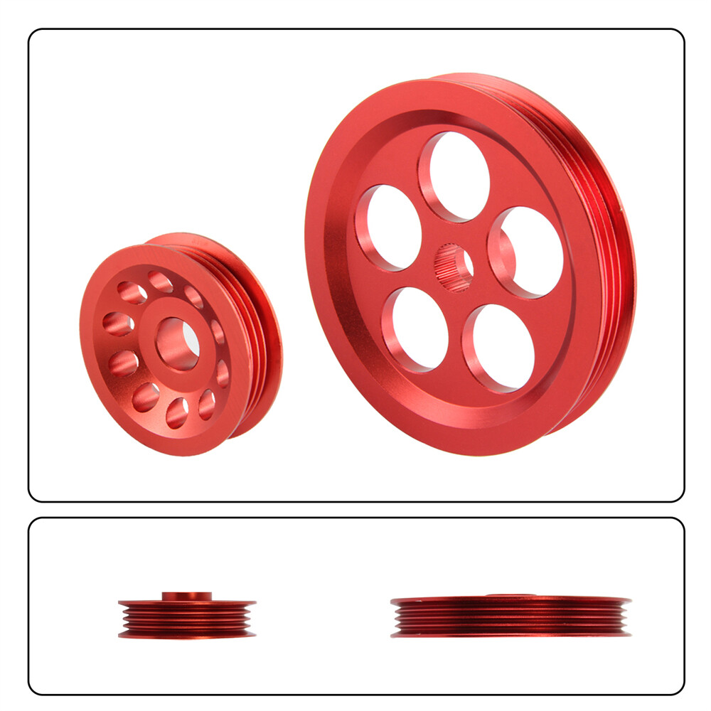 2Pcs lternator Pulley Kits For Honda Civic Integra DC B16a B16b B18c EG ...