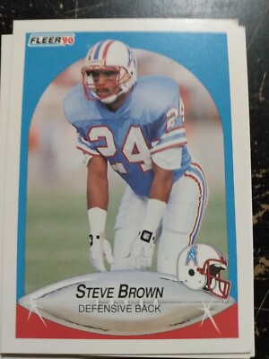 Steve Brown #125 Oilers 1990 Fleer NFL Football Trading Card | eBay