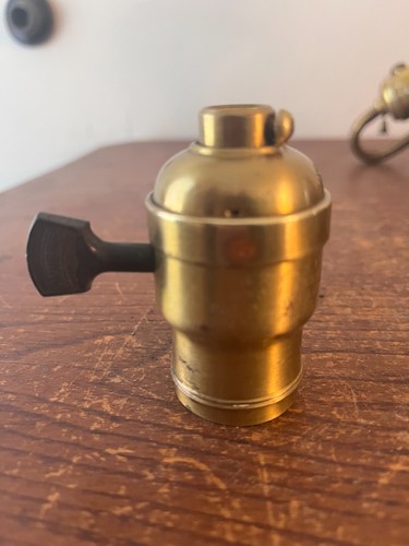 ANTIQUE VINTAGE BRASS BRYANT 1907 FATBOY PADDLE LAMP SOCKET LIGHT PART ...