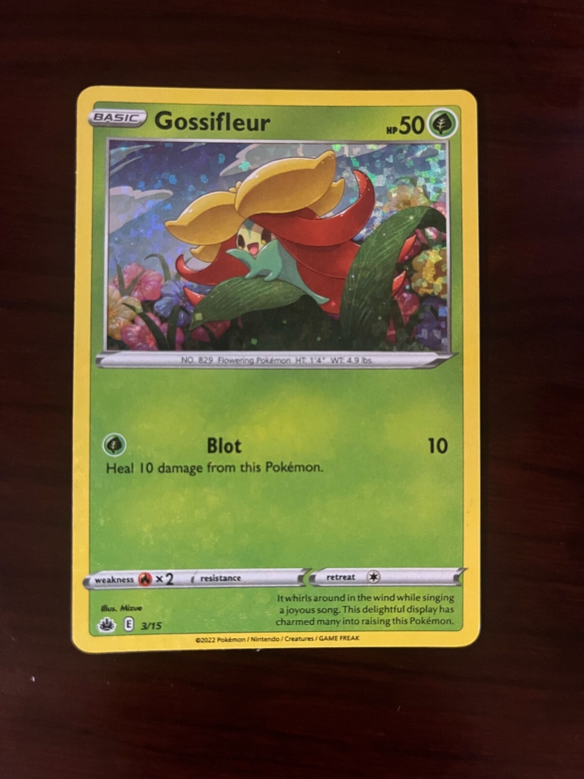 2022 Pokémon TCG HOLO Gossifleur McDonald's Match Battle Card 3/15 with ...