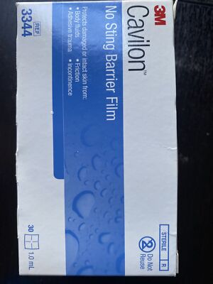 3M Cavilon 3344 No Sting Barrier Film Wipes Sterile 30/Box Good Thru ...