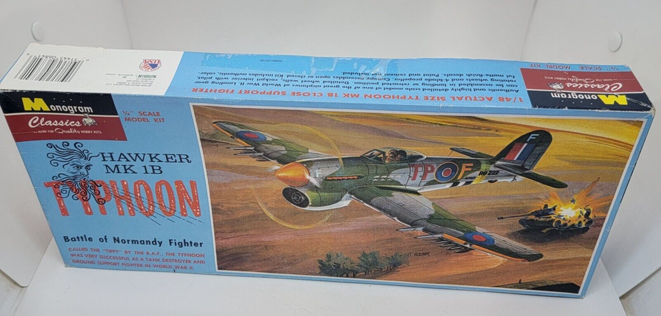 Monogram 1/48 Hawker Mk.1B Typhoon Model Kit Battle of Normandy Fighter ...