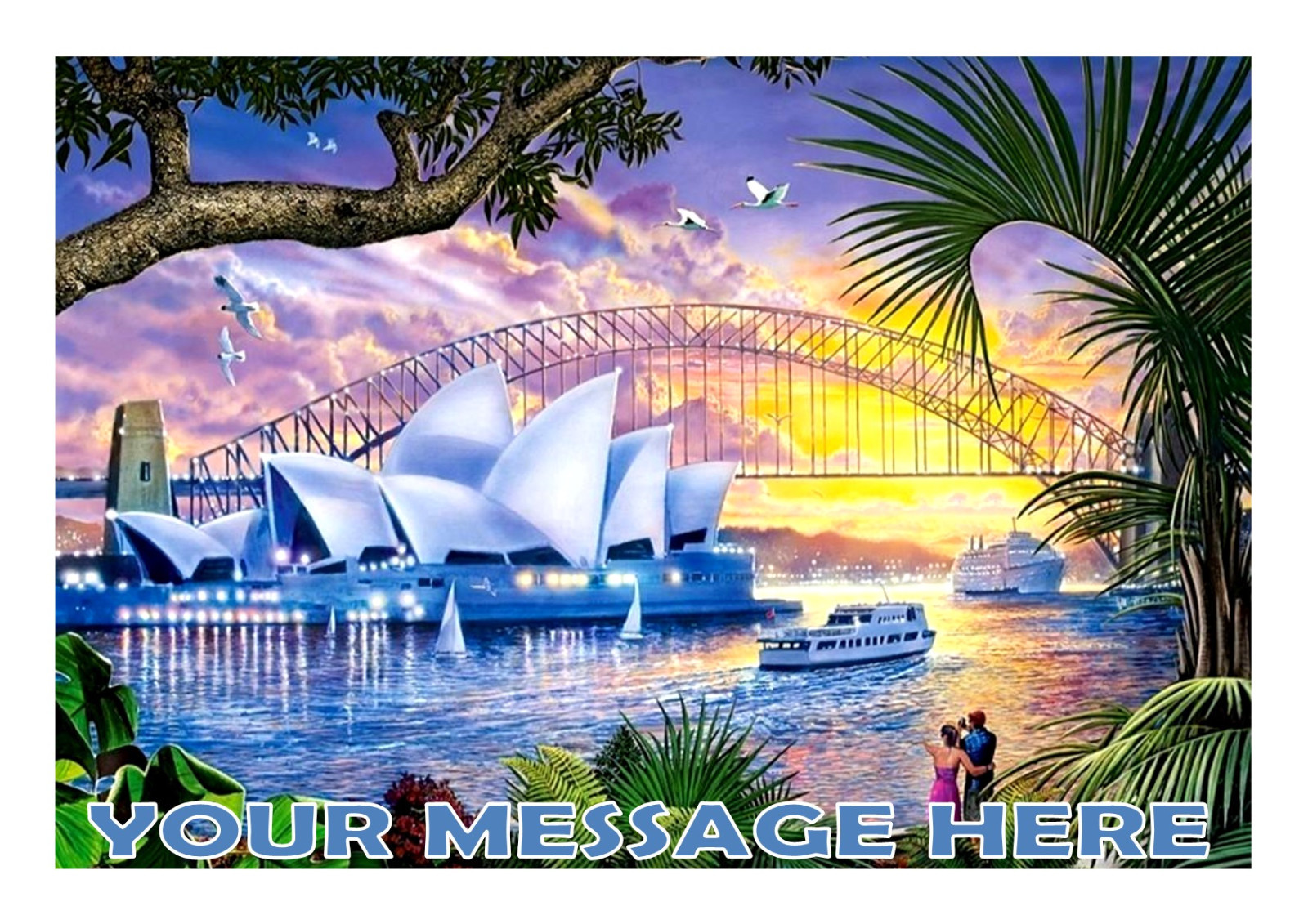 AUSTRALIA / BIRTHDAY A4 PERSONALISED CAKE TOPPER EDIBLE ICING SHEET ...