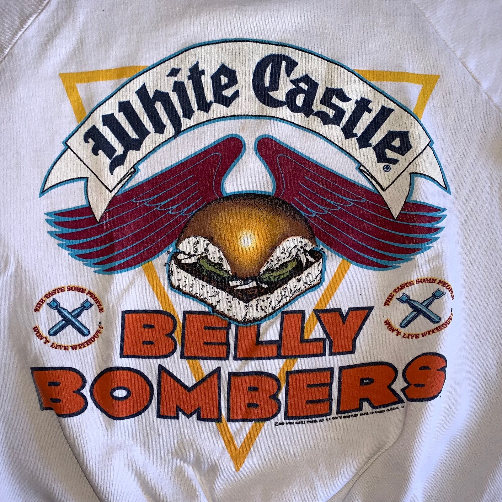 80s VINTAGE WHITE CASTLE BELLY BOMBERS SWEATSHIRT MEN… - Gem
